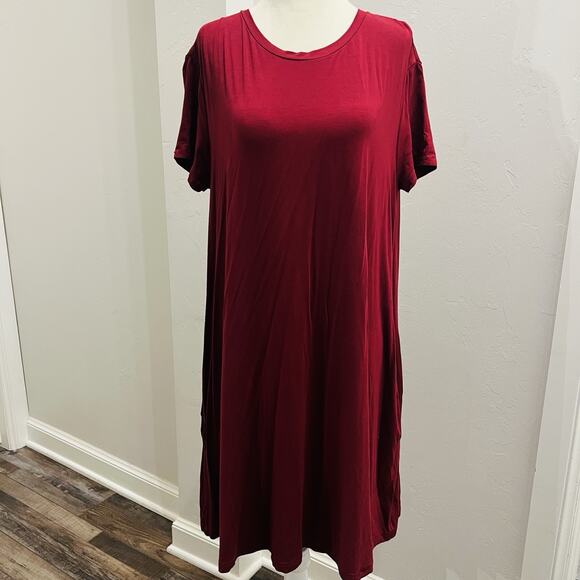 Piko 1988 | Dresses | Piko 988 Womens Dress Red Xl Short Sleeve A128 ...